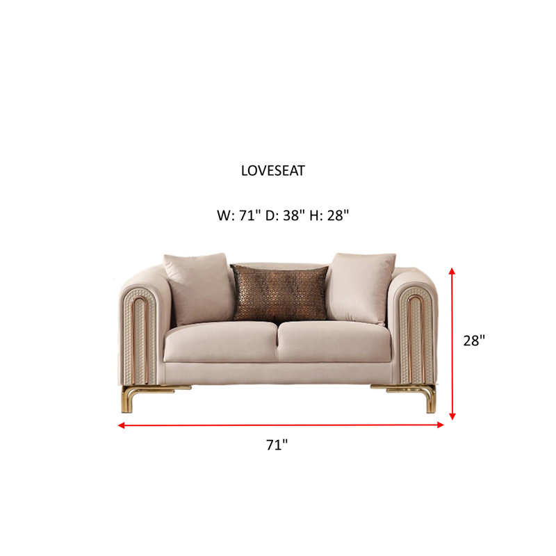 Arthooc Kolee 5 Piece Velvet Living Room Set Wayfair